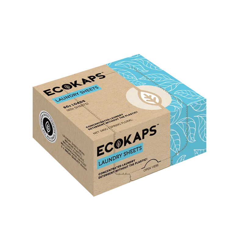 Laundry Detergent Sheets (5-8kg loads), ECOKAPS New Zealand – Erb Dried ...
